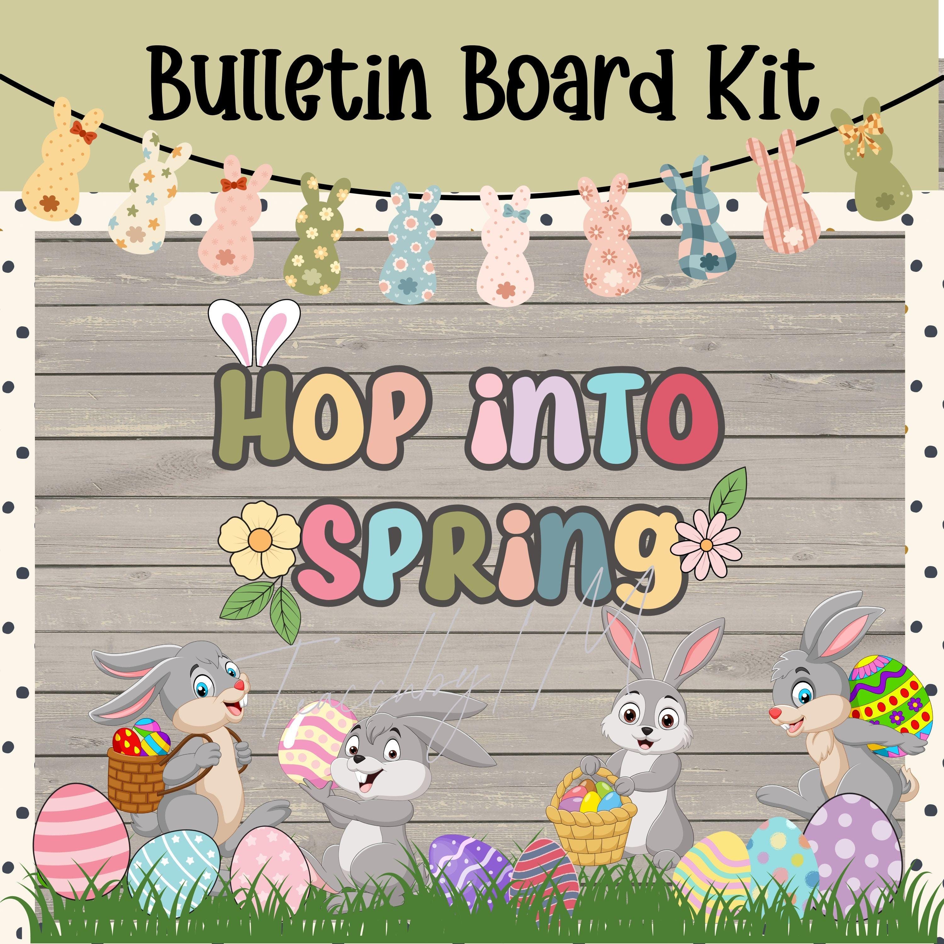 Hoppy Easter Bulletin Board Kit: Classroom Spring Decor (PDF & PPT) - Etsy