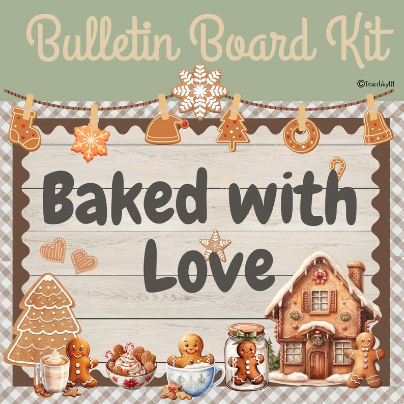 Cookies and Cheer Christmas Bulletin Board Kit, Classroom Decor - Etsy