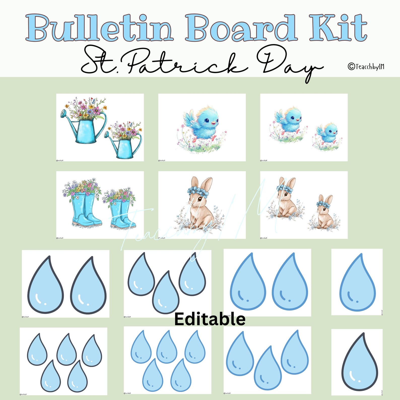 April Showers Bring May Birds & Blossoms Bulletin Board Kit L Let’s ...