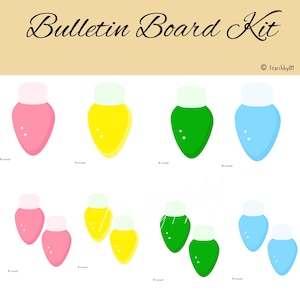 Christmas Highland Cow Bulletin Board Kit Classroom Decor L MOO RRY ...