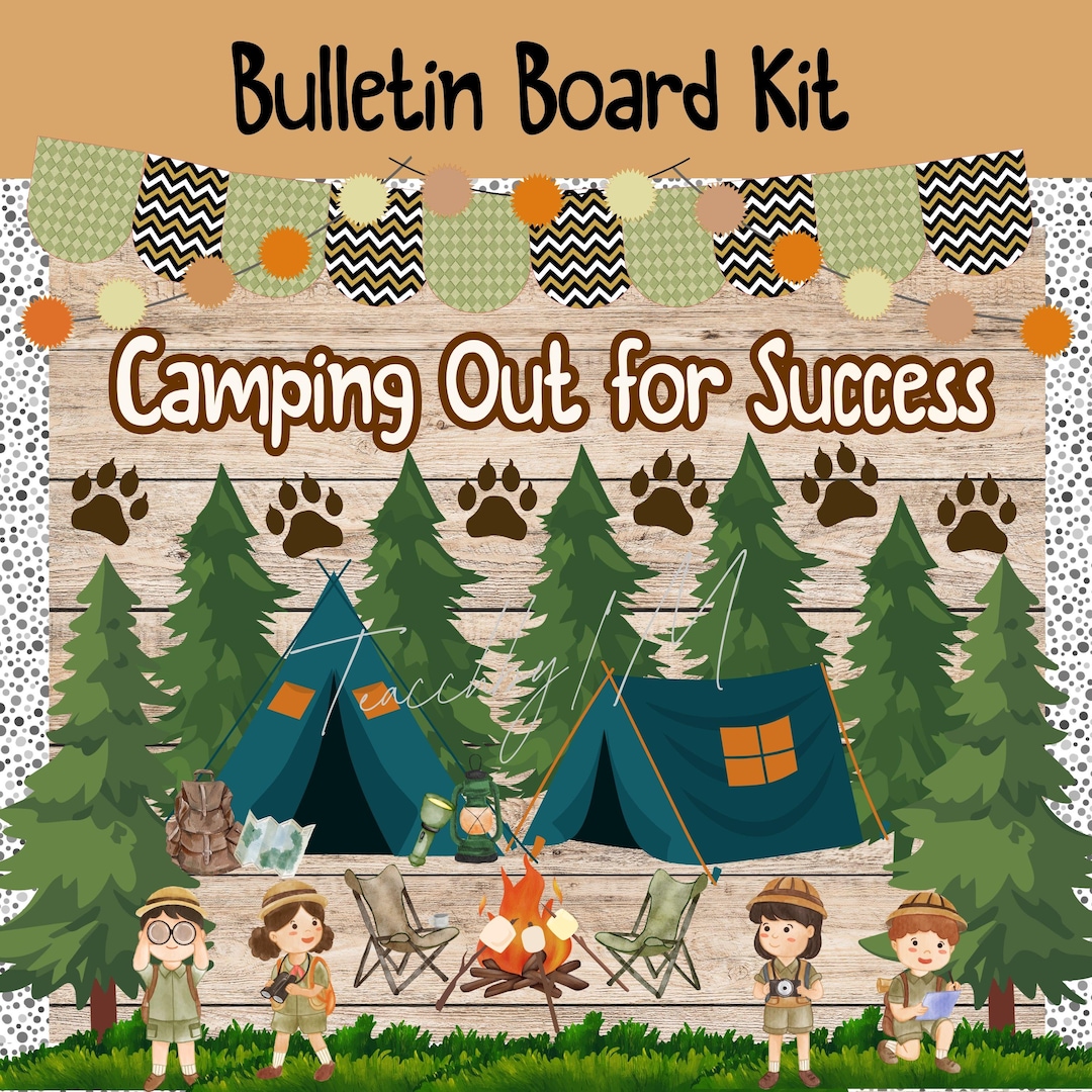 Summer Camp Bulletin Board Kit: Tents of Fun Classroom Decor (PDF & PPT ...