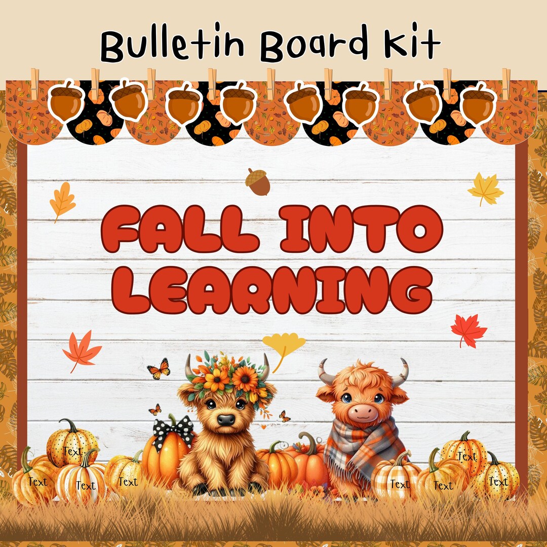 Fall Bulletin Board Kit: Back to School Classroom Decor (PDF & PPT ...