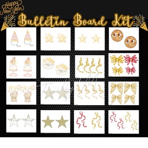 Happy New Year Bulletin Board Kit L January Bulletin Board L Shine ...