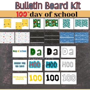 100 Days of School Bulletin Board & Classroom Decor and Editable ...