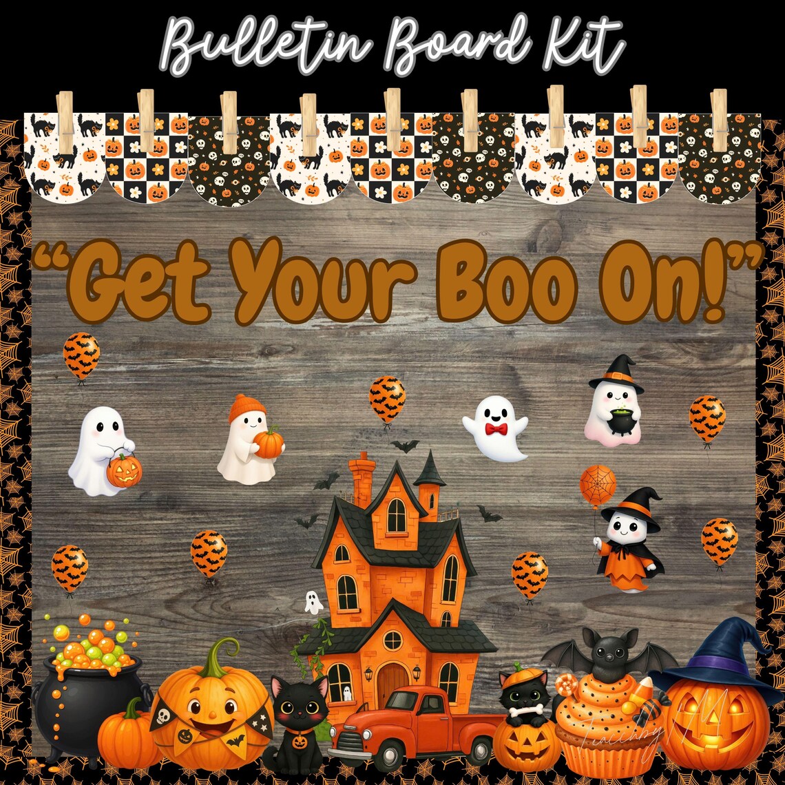 Halloween Bulletin Board Kit: School Classroom Decor - Etsy