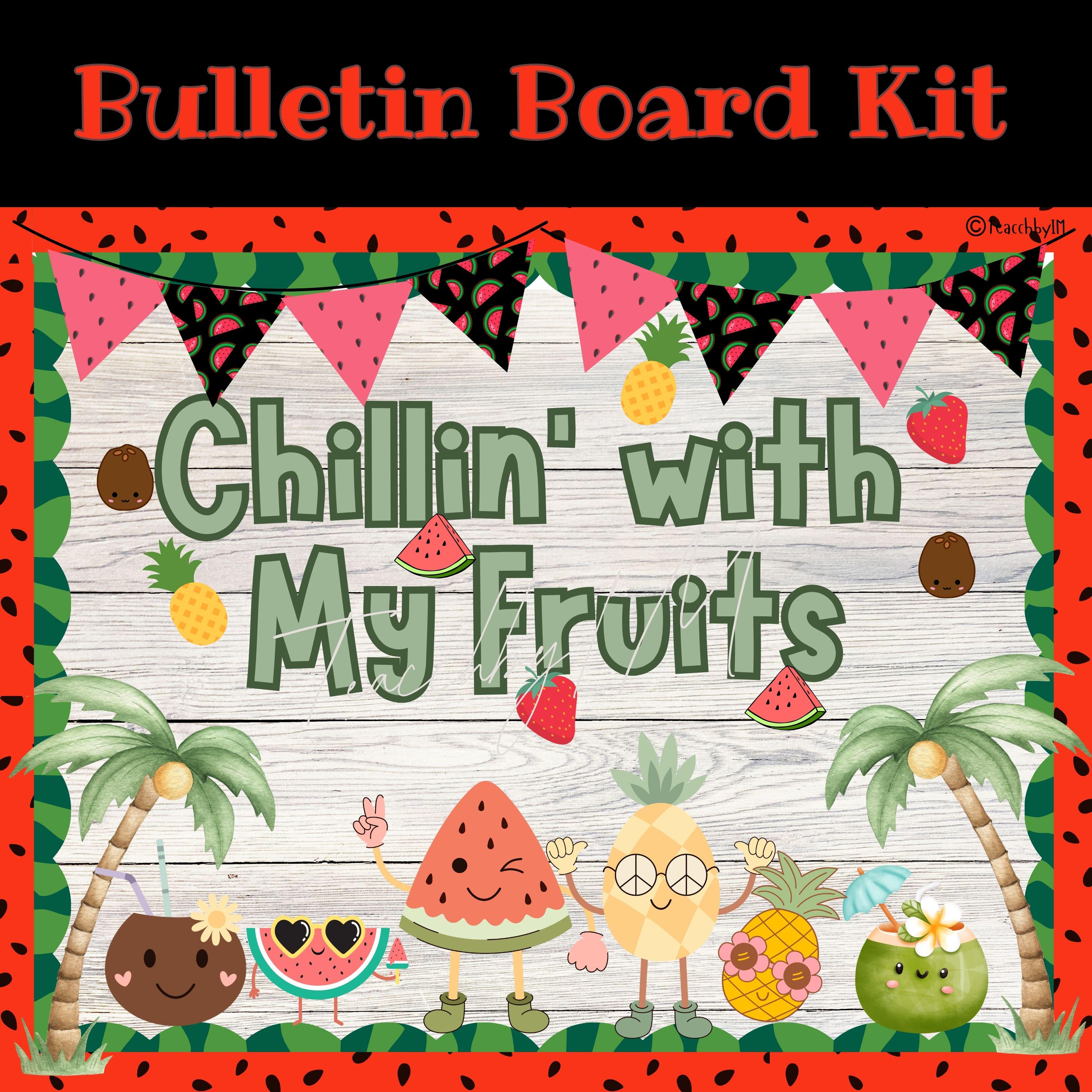 Sweet Summer Vibes Bulletin Board Kit L Stay Fresh & Sweet Days Door ...