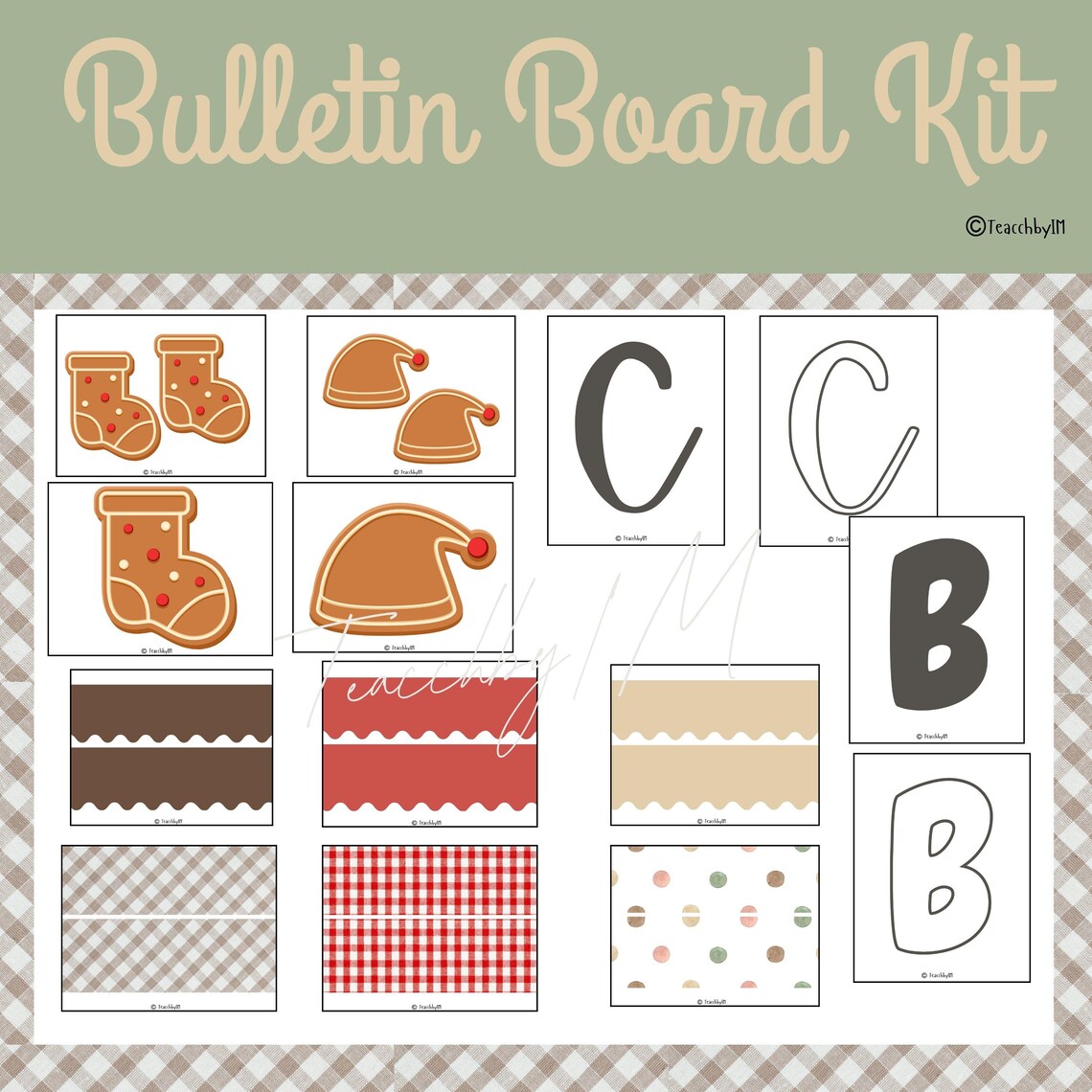 Cookies and Cheer Christmas Bulletin Board Kit, Classroom Decor - Etsy