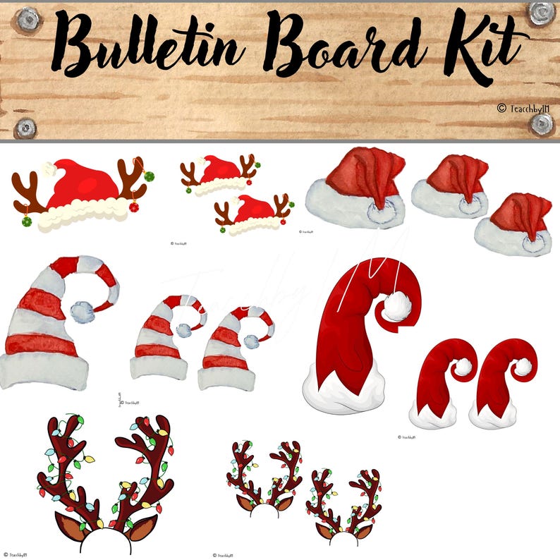 Merry Christmas Bulletin Board Kit Classroom Decor L HO HO HO Gifts of ...
