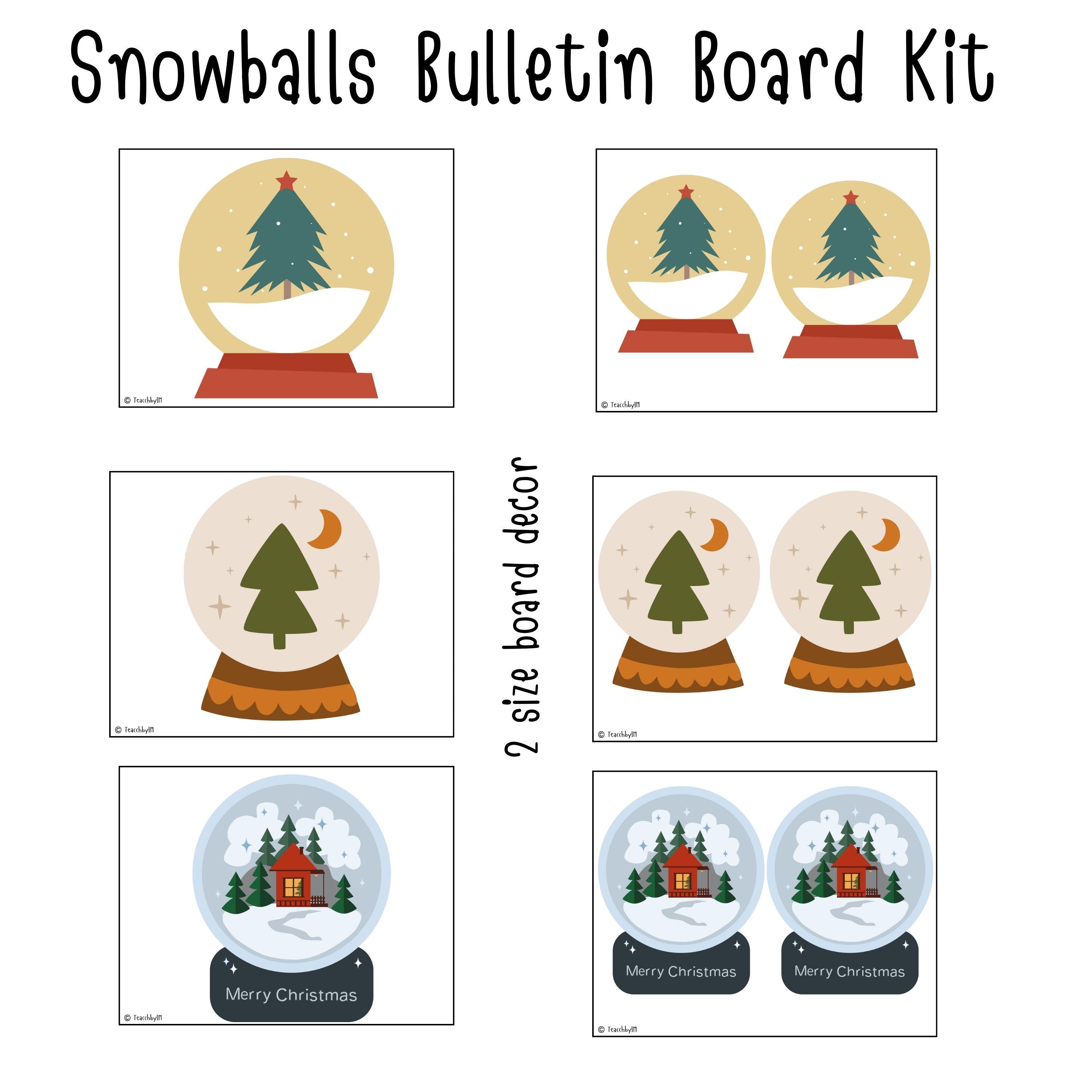 A Snow Globe Bulletin Board Kit L Learning is Snow Much Fun L Winter ...
