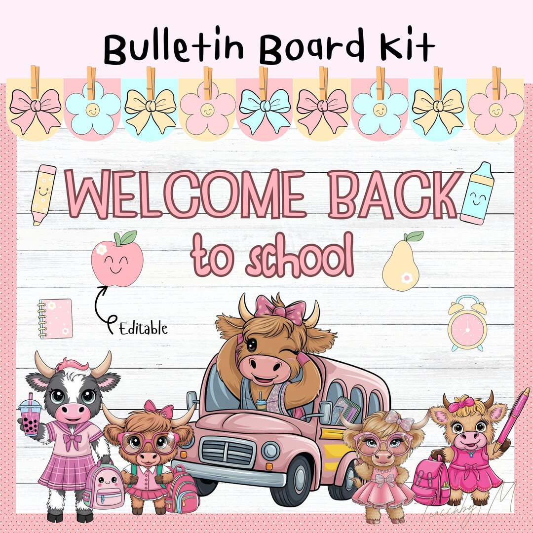 Back to School Bulletin Board Kit: Classroom Decor (PDF & PPT Files - Etsy