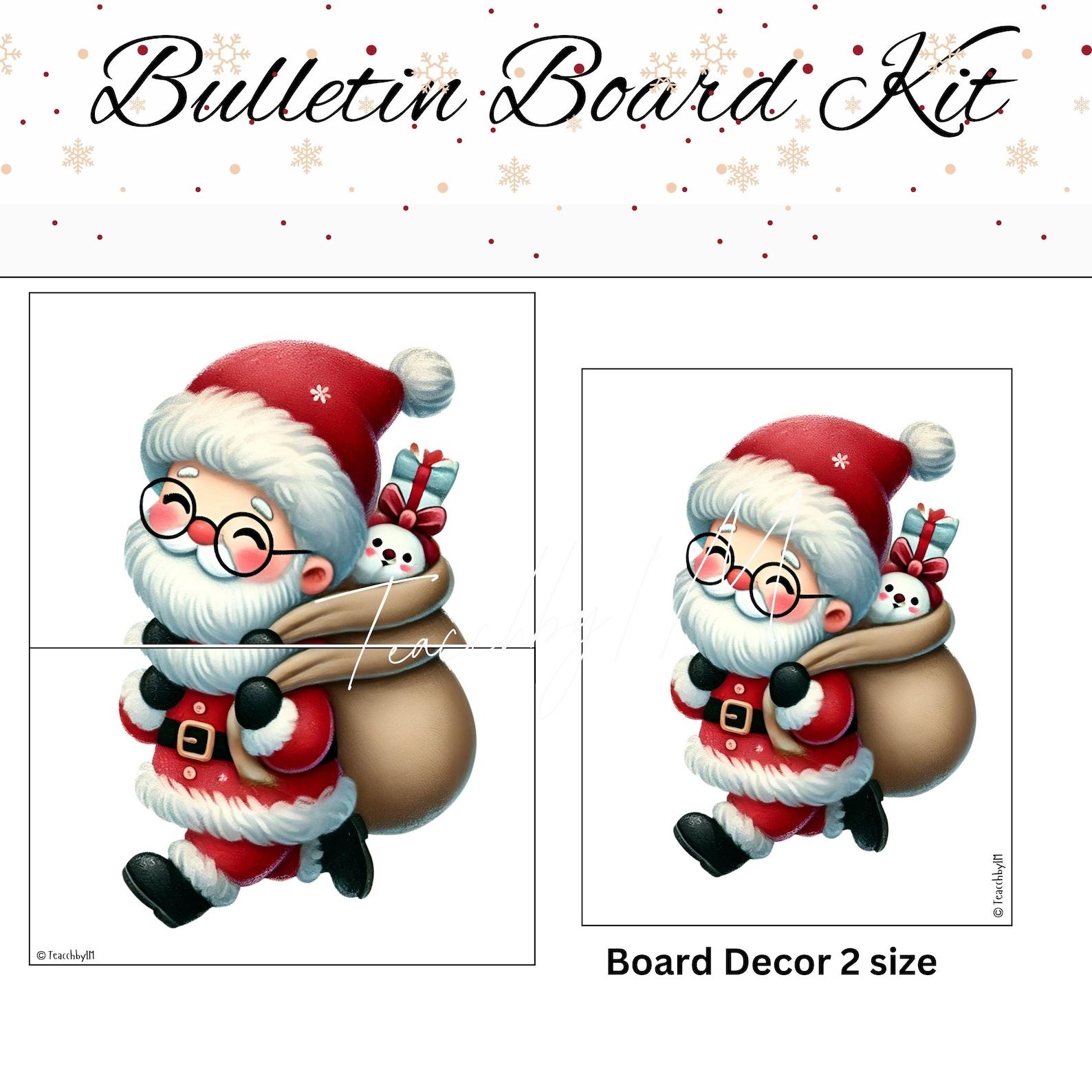 Letters to Santa Bulletin Board Kit L Merry Christmas Classroom Decor ...