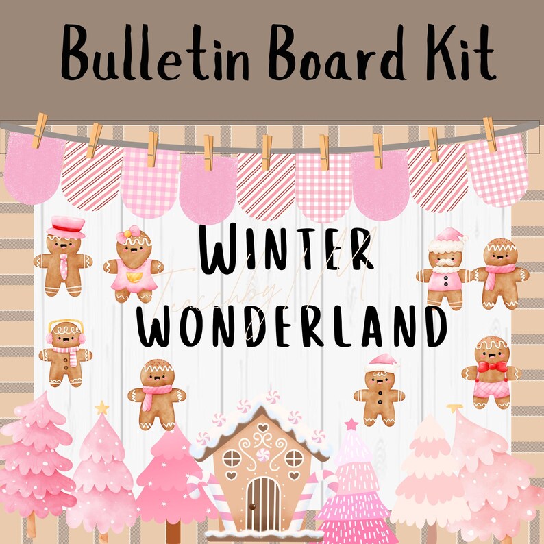 Christmas Bulletin Board Kit | Merry Christmas Classroom Decor | Holly ...