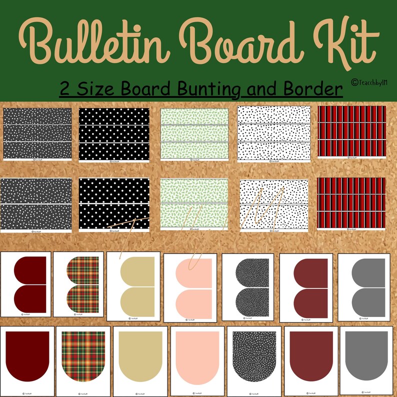 Merry Christmas Bulletin Board Kit | Happy Holiday Decor | Christmas ...