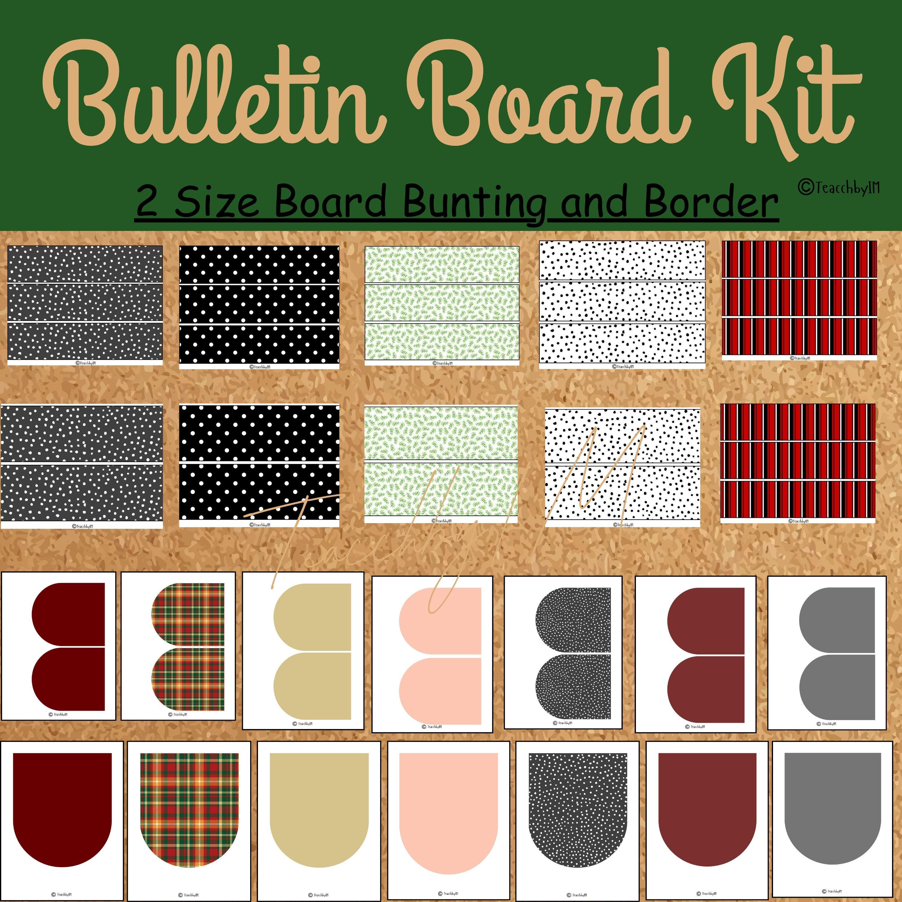 Merry Christmas Bulletin Board Kit | Happy Holiday Decor | Christmas ...