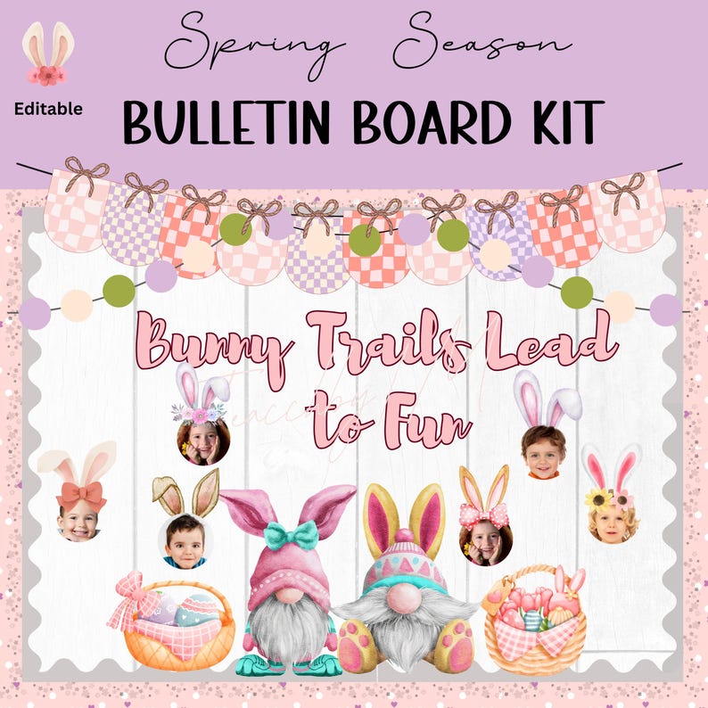 Hop Into Spring Bulletin Board Kit: Classroom Decor (PDF) - Etsy