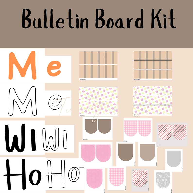 Christmas Bulletin Board Kit | Merry Christmas Classroom Decor | Holly ...