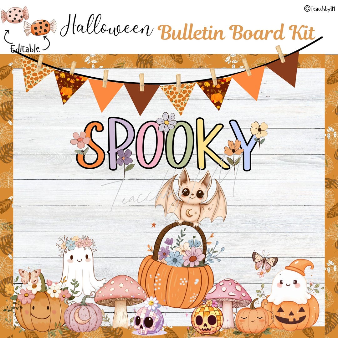 Halloween Bulletin Board Kit: Spooky Classroom Decor (PDF & PPT) - Etsy