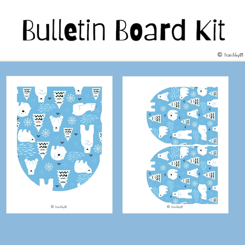 Winter Wonderland Bulletin Board Kit | Let It Snow Christmas Decor ...
