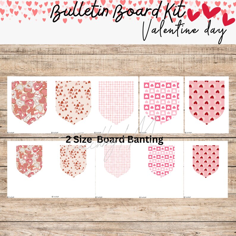 Valentine's Day Bulletin Board Kit, Happy Valentine Door Decor ...