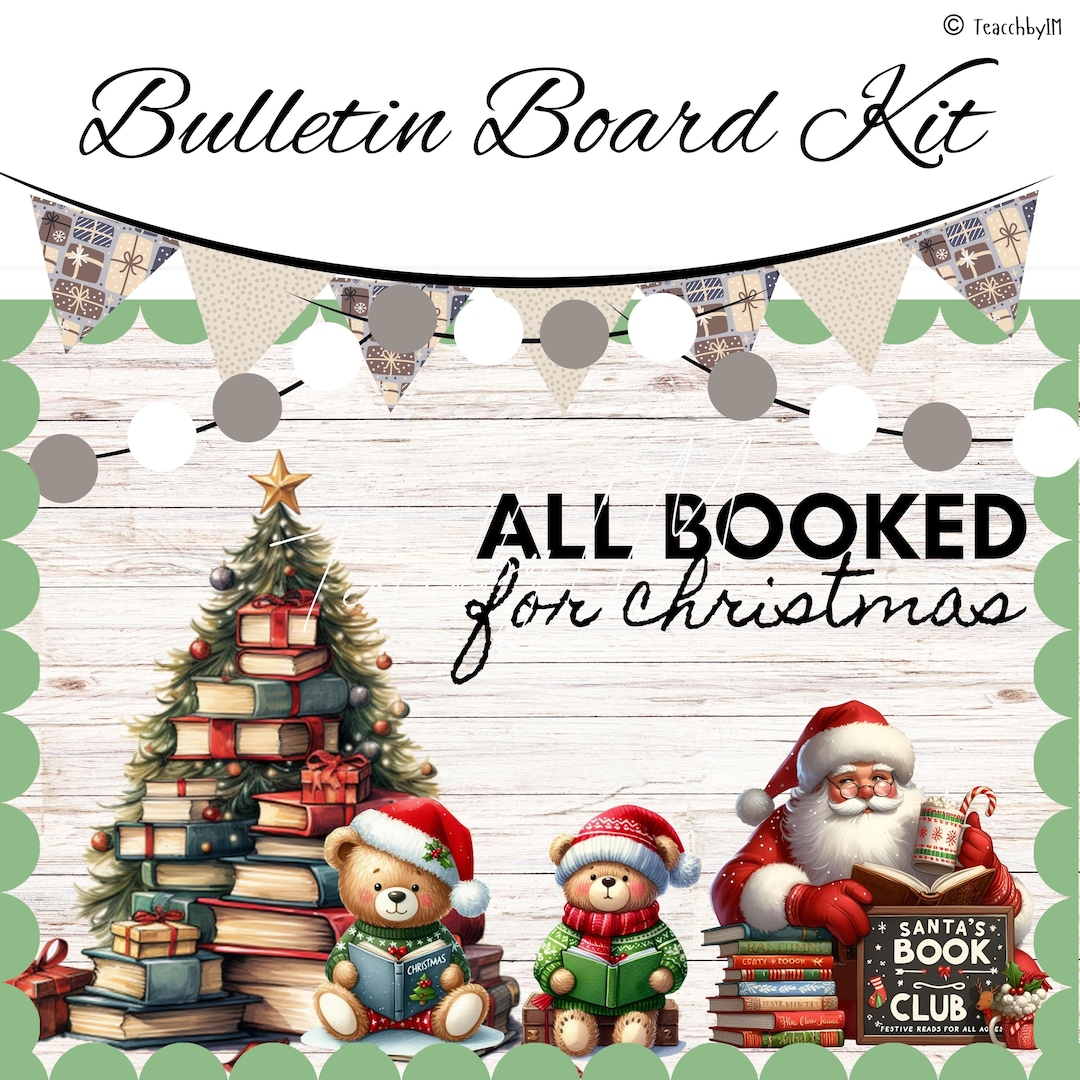Christmas Classroom Bulletin Board Kit: Reading Decor (printable PDF ...