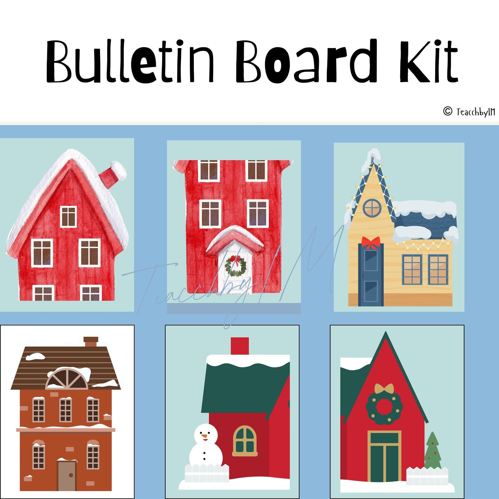 Winter Wonderland Bulletin Board Kit | Let It Snow Christmas Decor ...