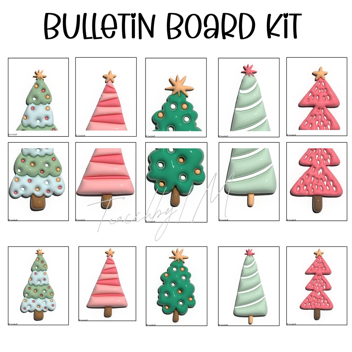 Merry Christmas Bulletin Board Kit | Happy Holidays Christmas Decor ...