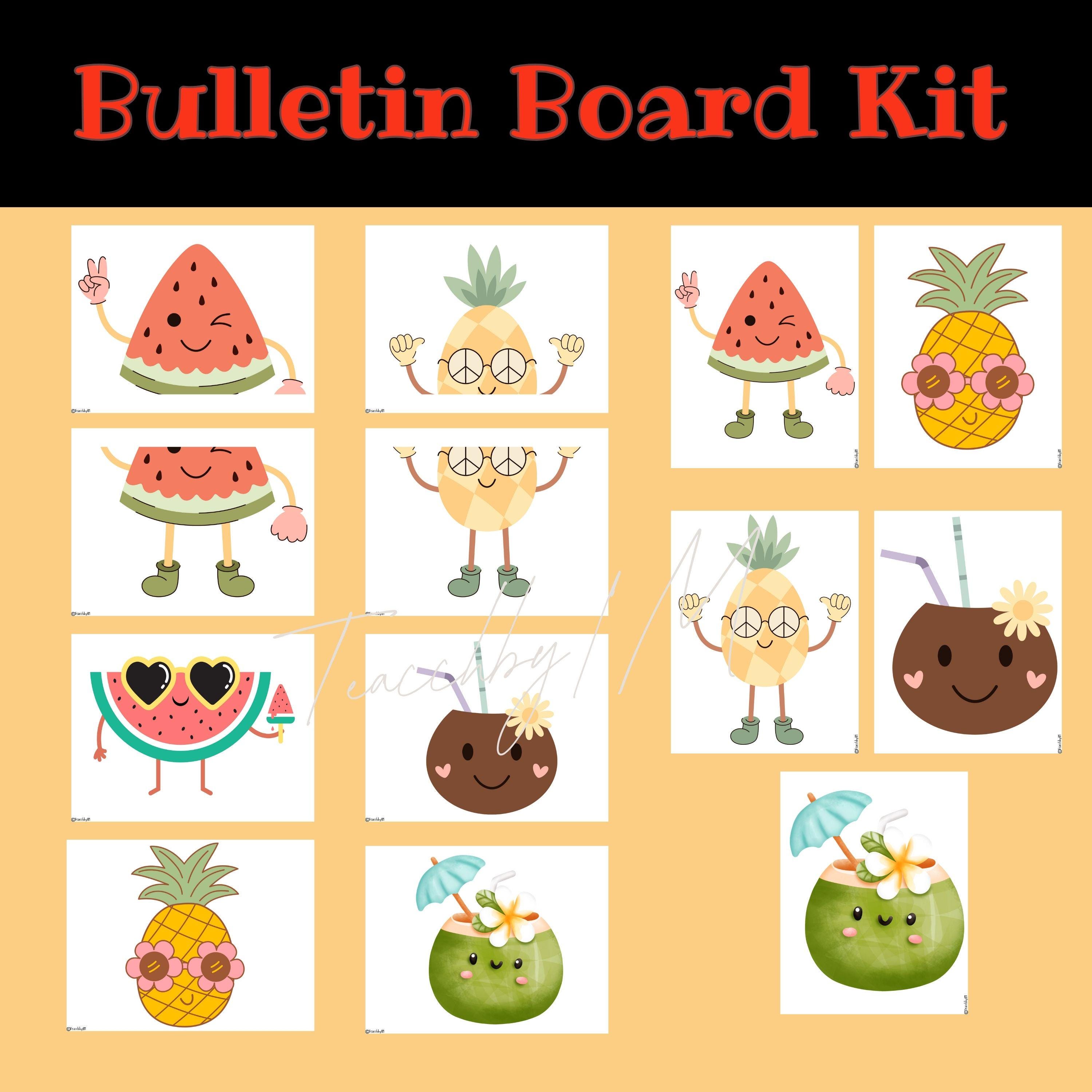 Sweet Summer Vibes Bulletin Board Kit L Stay Fresh & Sweet Days Door ...
