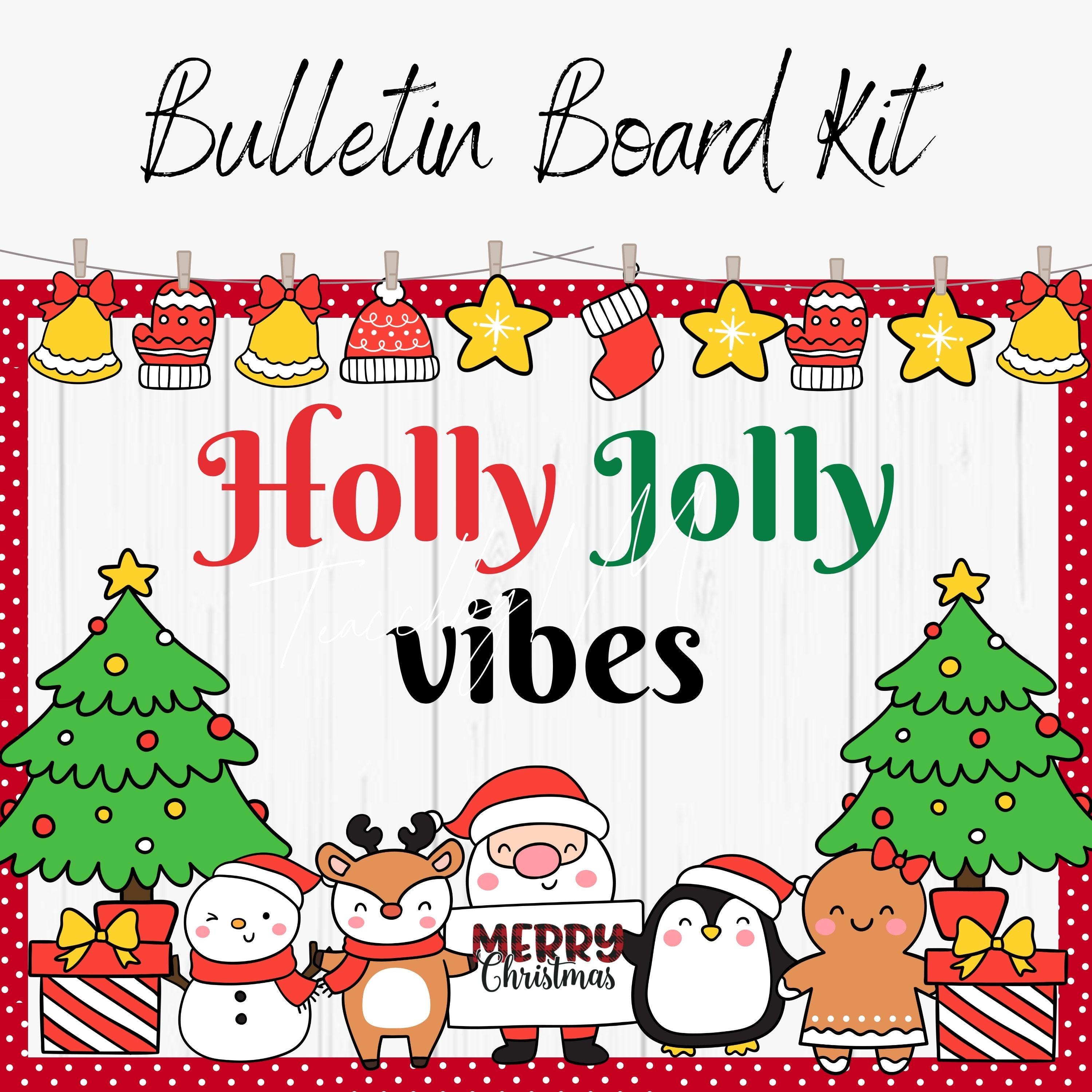 Merry Christmas Classroom Decor Printable | Holly Jolly Vibes Christmas ...