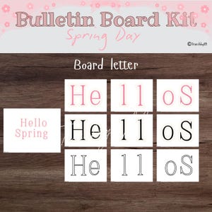 Hello Spring Bulletin Board Kit Classroom Decor L Happy Spring Bulletin ...