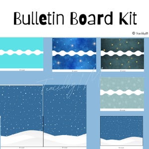 Winter Wonderland Bulletin Board Kit | Let It Snow Christmas Decor ...