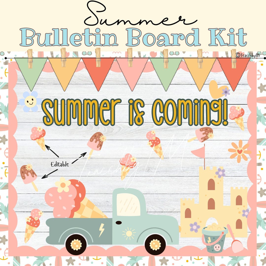 Summer is Coming Bulletin Board Kit: Ice Cream Classroom Decor (PDF ...