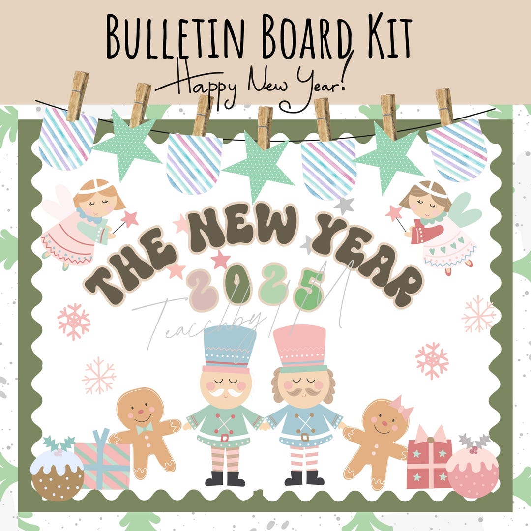 The New Year Bulletin Board Kit L January Bulletin Board L Sparkle Into ...