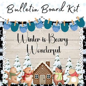 Bear Winter Bulletin Board Kit: Classroom Decor (PDF) - Etsy