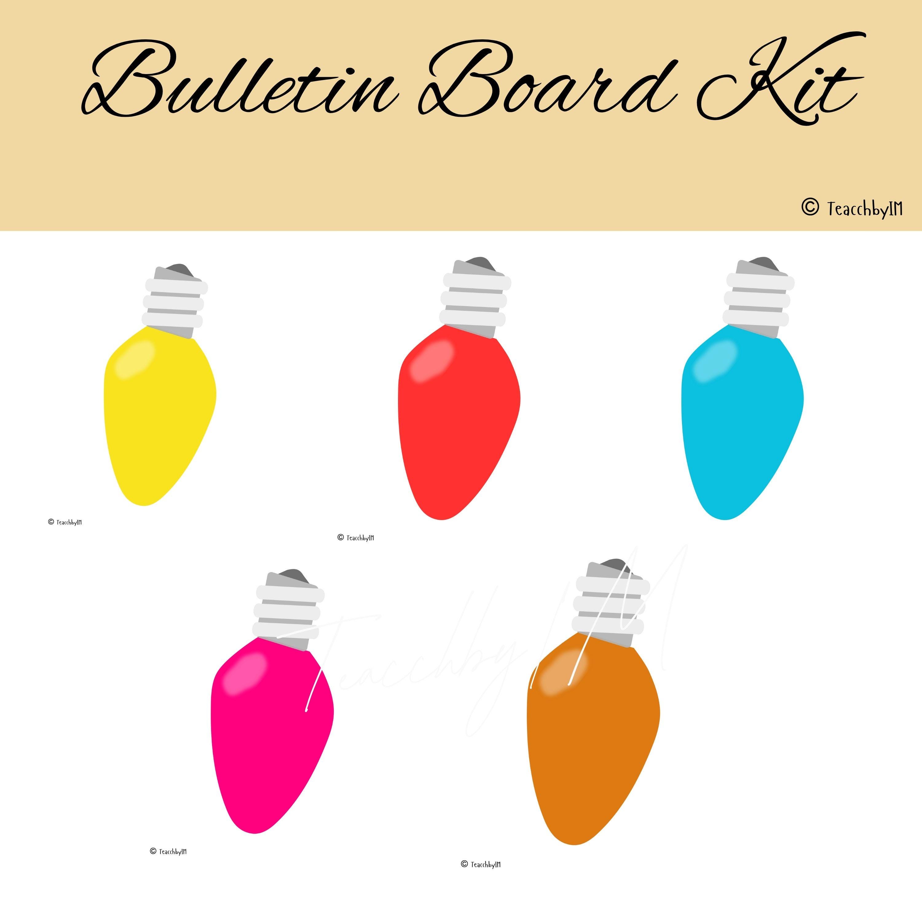 Christmas Highland Cow Bulletin Board Decor Kit (PDF) - Etsy