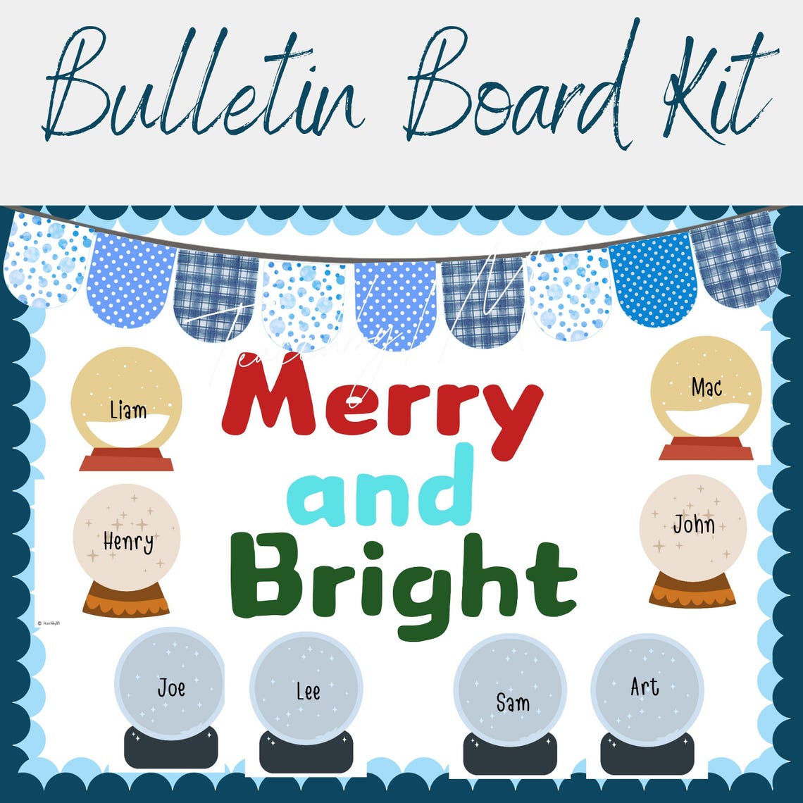 A Snow Globe Bulletin Board Kit L Learning is Snow Much Fun L Winter ...