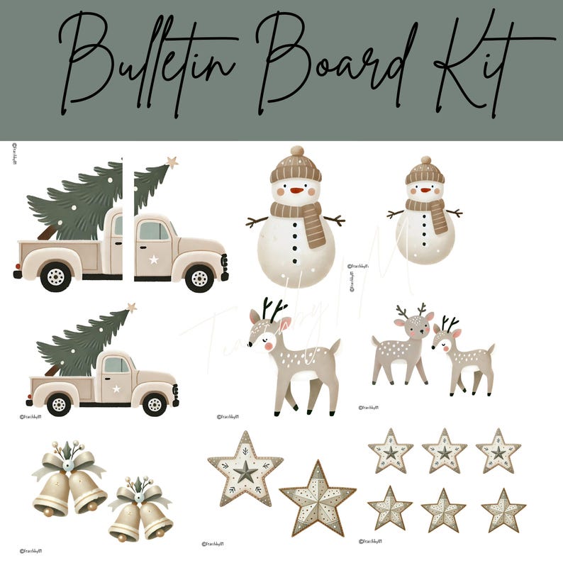 Cozy Winter Vibes Bulletin Board Kit Christmas-chanukah-kwanzaa,/ Happy ...