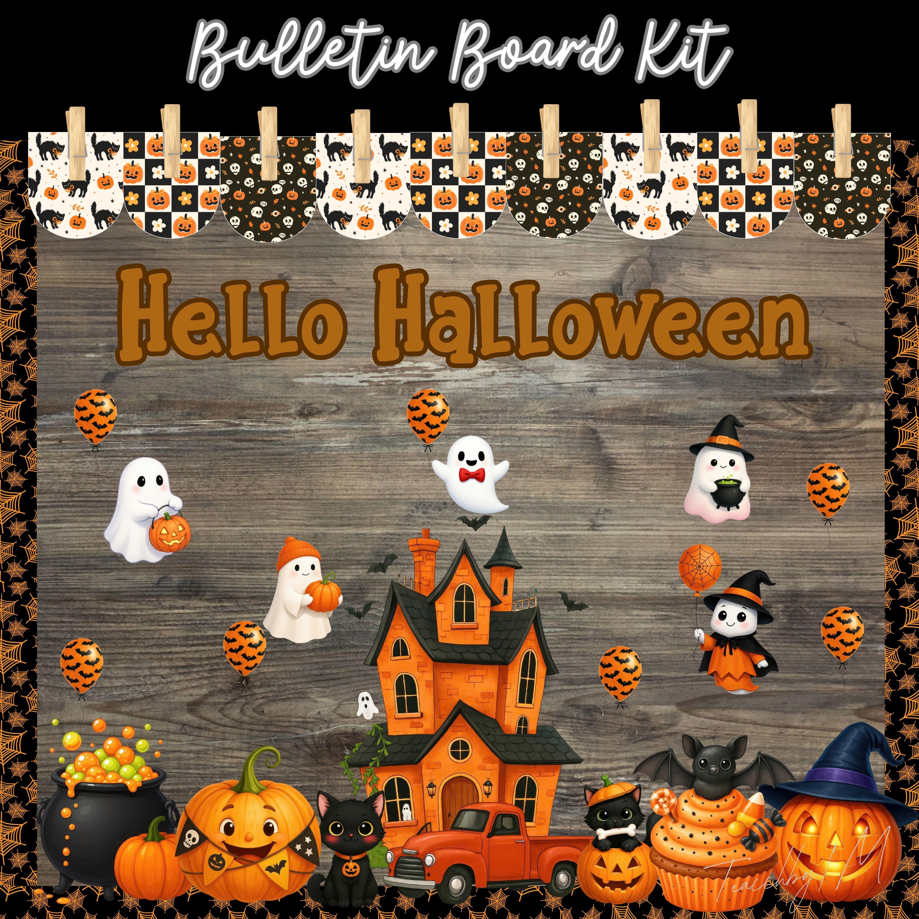 Halloween Bulletin Board Kit: School Classroom Decor - Etsy