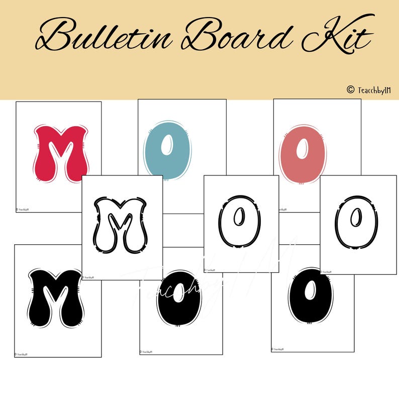 Christmas Highland Cow Bulletin Board Decor Kit (PDF) - Etsy