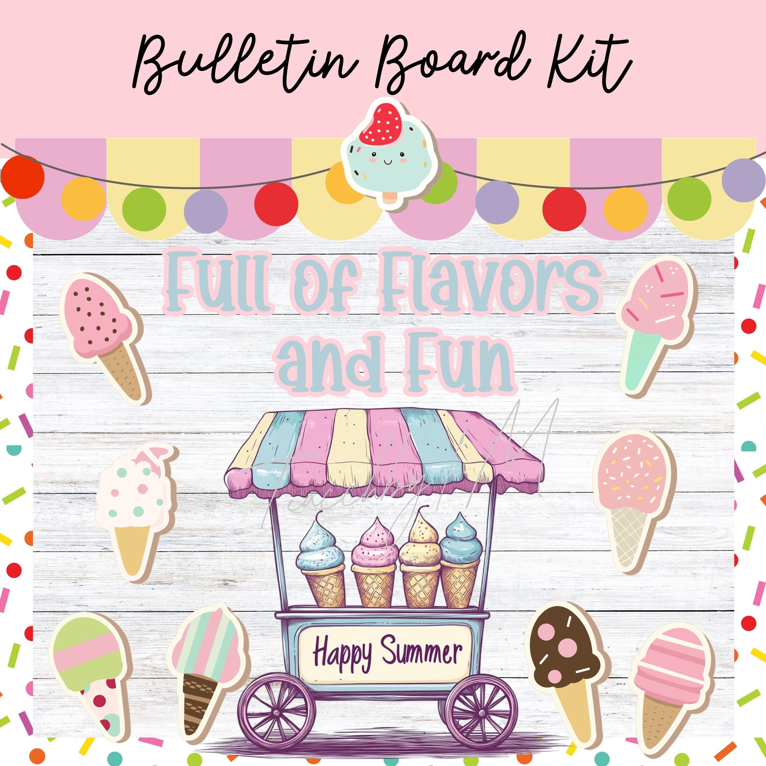 Scoop Into Summer Bulletin Board Kit L Full of Flavors and Fun Door ...
