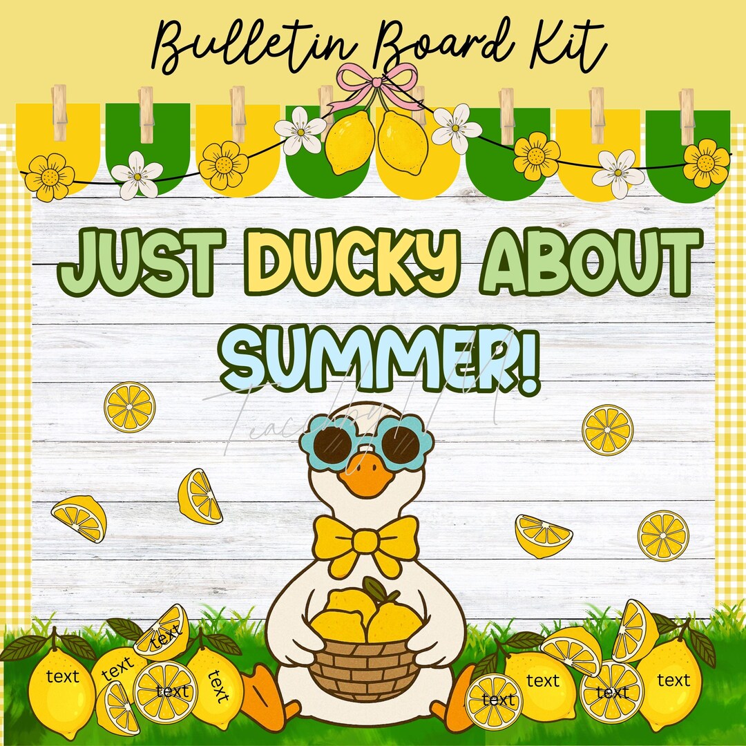 Lemonade Summer Bulletin Board Kit: Classroom Decor (PDF & PPT Files - Etsy