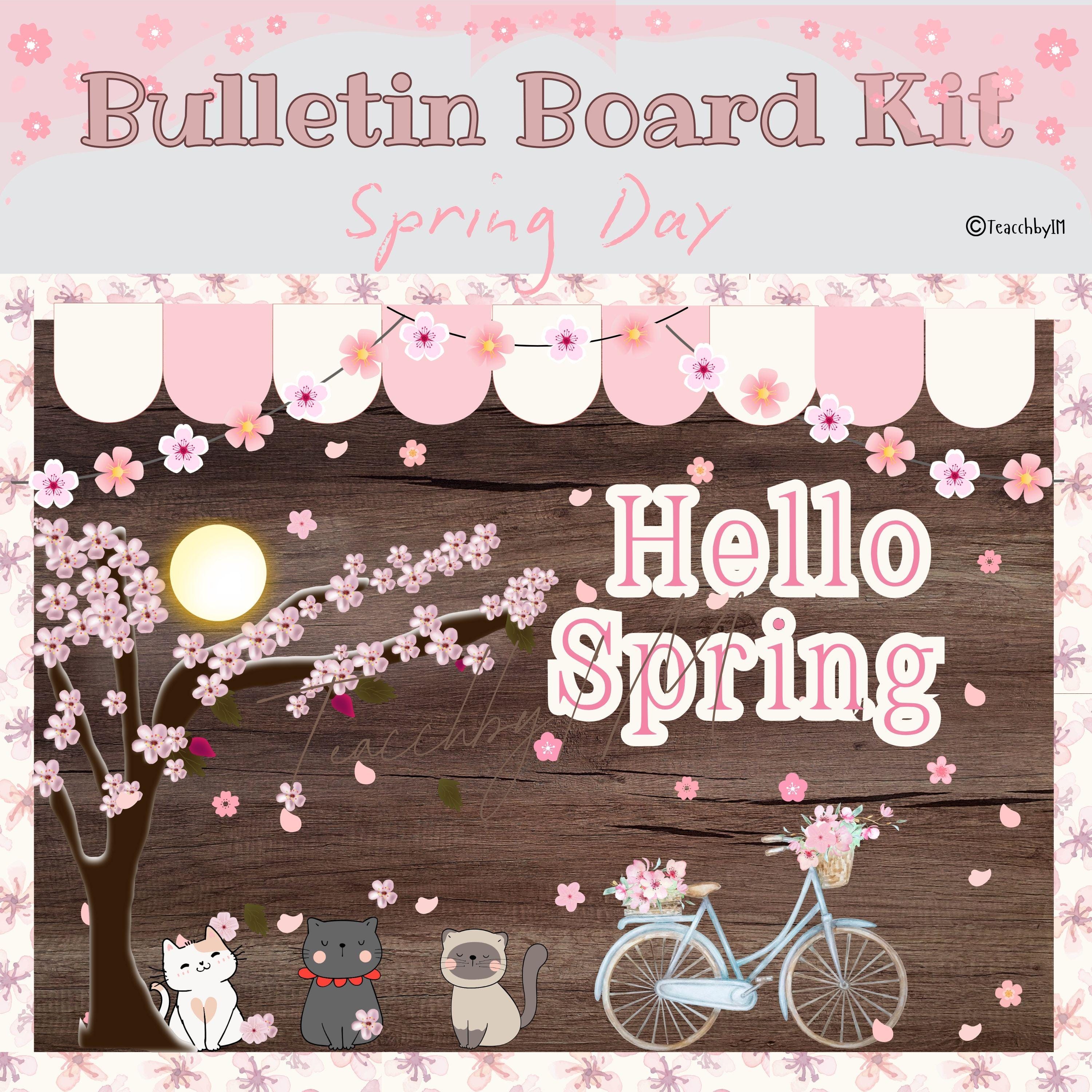 Hello Spring Bulletin Board Kit: Classroom Decor (PDF & PNG) - Etsy