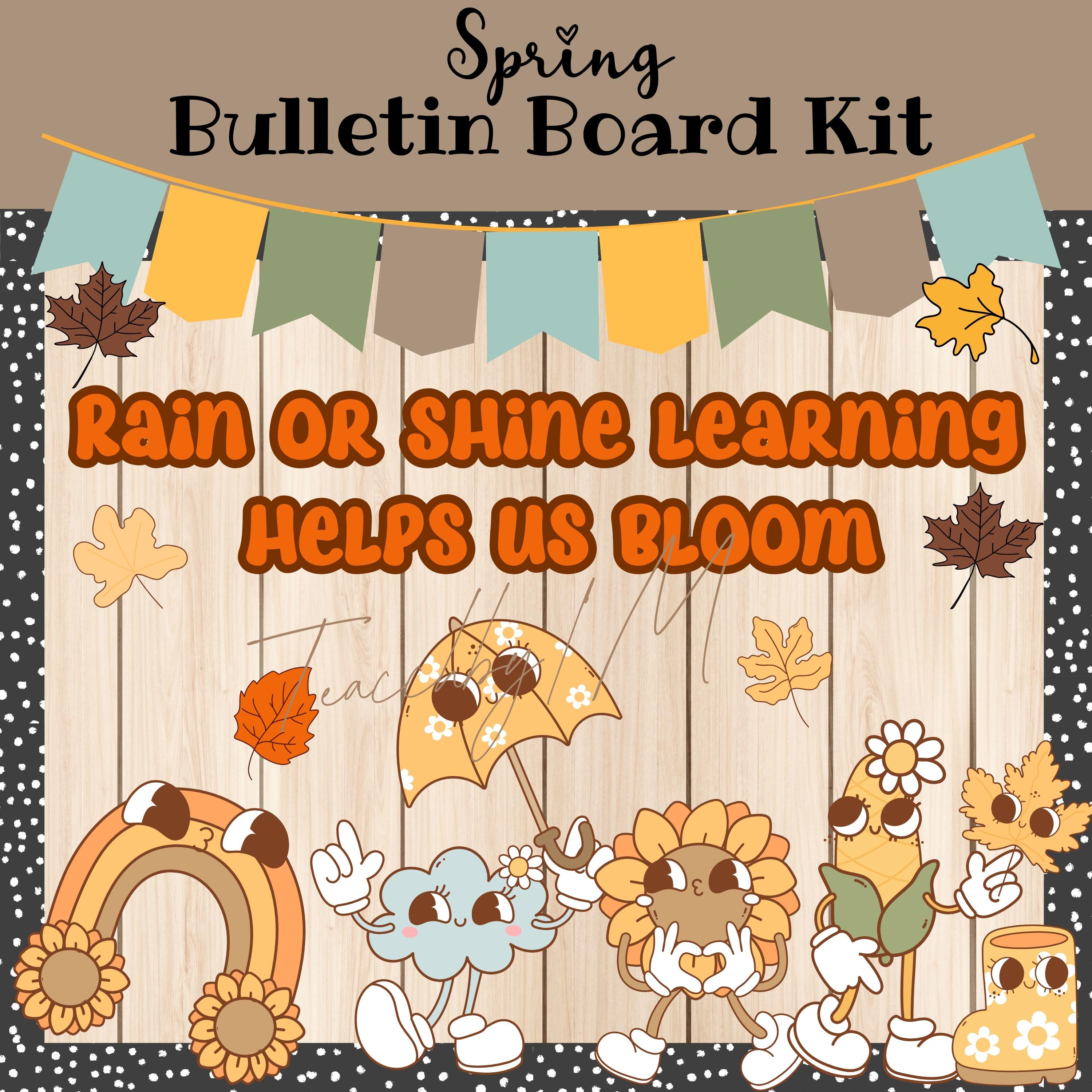 Groovy Spring Bulletin Board Kit: Classroom Decor (PDF & PPT) - Etsy