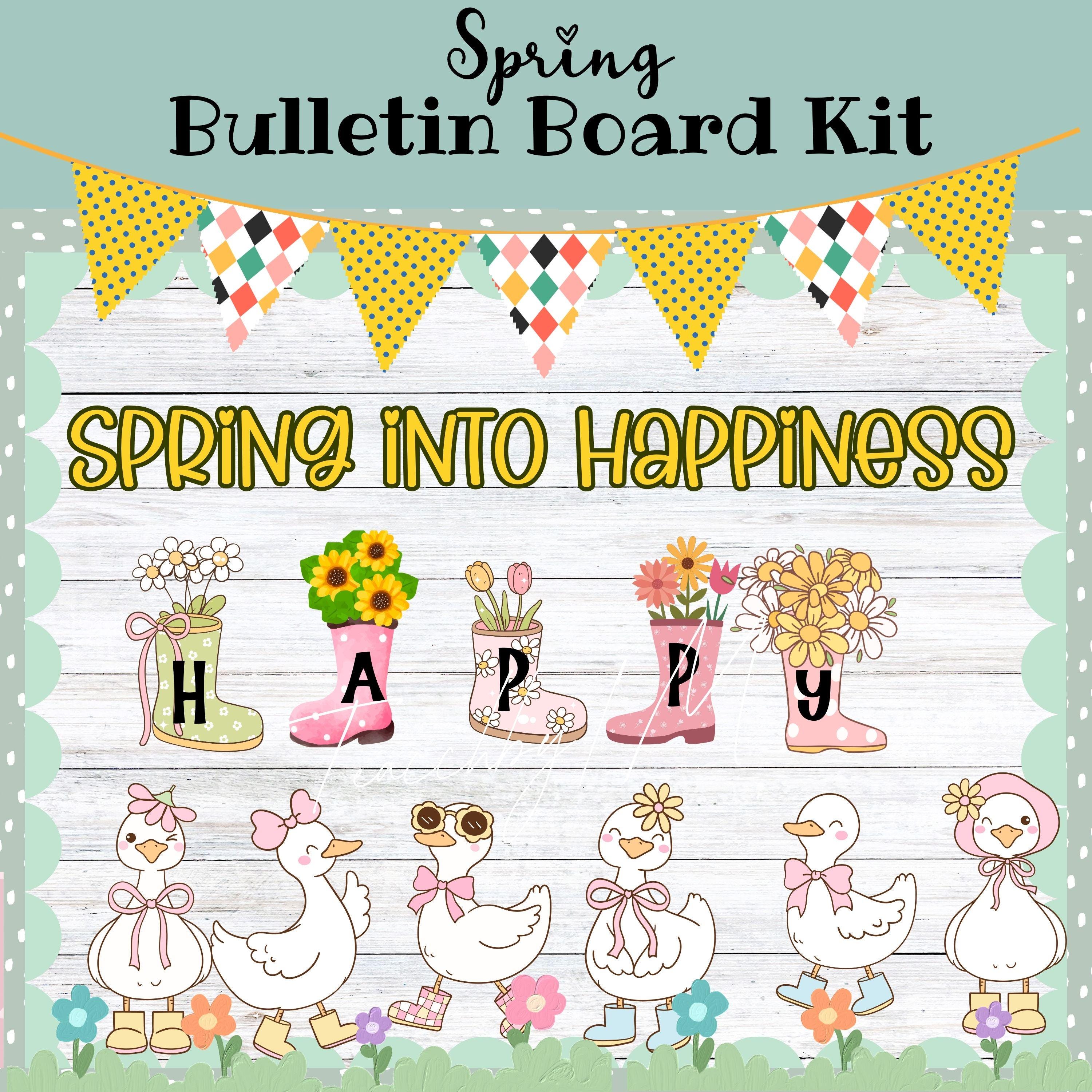 Duck Spring Bulletin Board Kit: Classroom Door Decor (PDF & PPT) - Etsy
