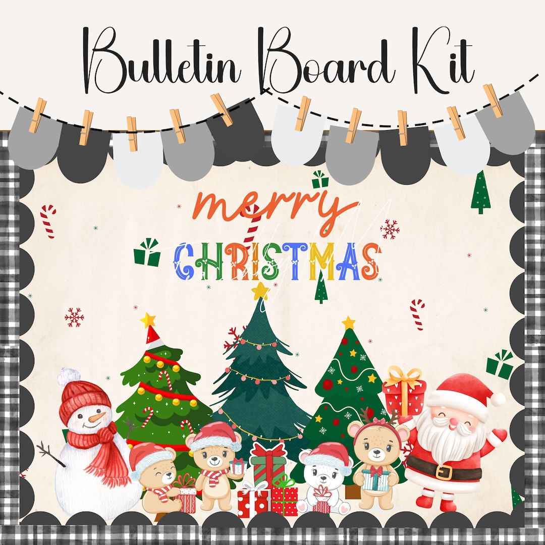 Merry Christmas Classroom Decor Printable | Christmas Bulletin Board ...