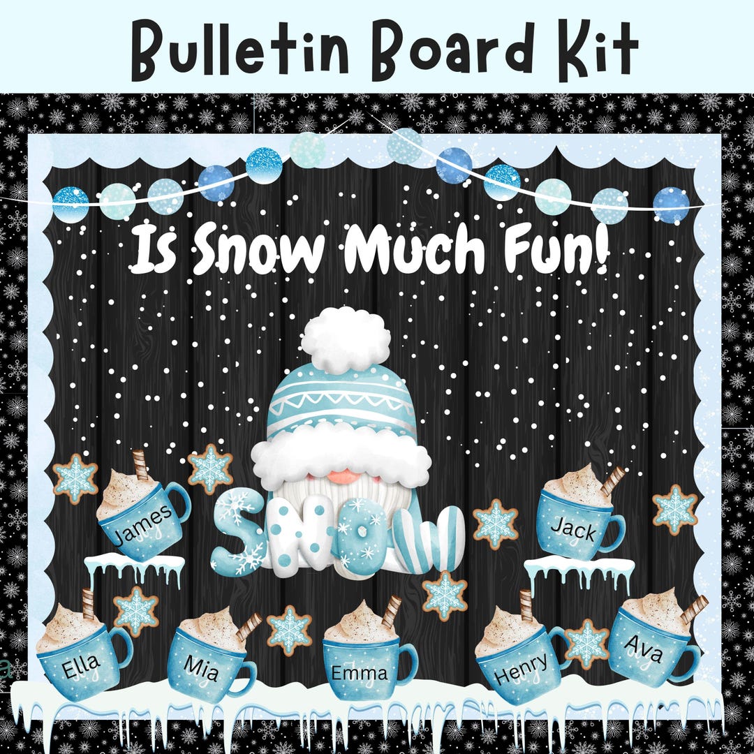 Snow Day Bulletin Board Kit: Winter Classroom Decor (PDF) - Etsy