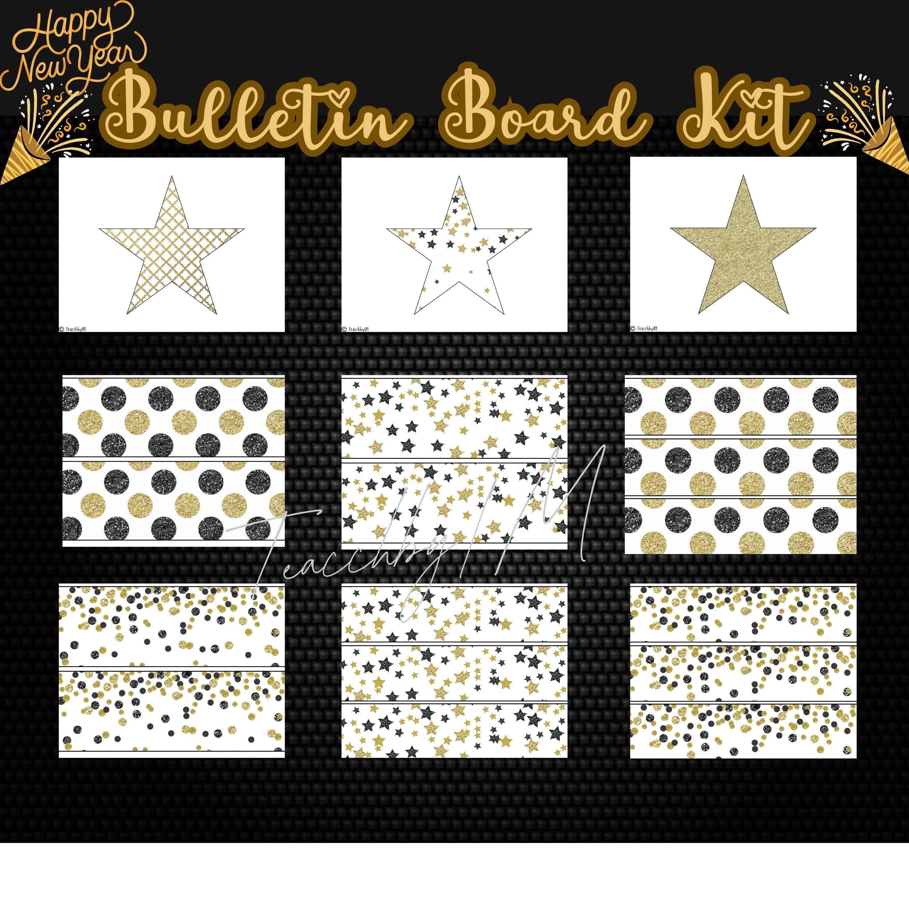 Happy New Year Bulletin Board Kit L January Bulletin Board L Shine ...
