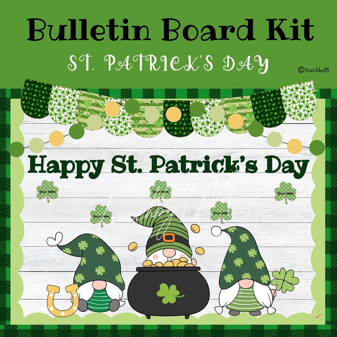 Happy St. Patrick’s Day Bulletin Board | Happy Shamrock Day Bulletin ...