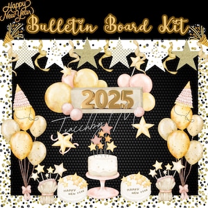 Happy New Year Bulletin Board Kit L January Bulletin Board L Shine ...