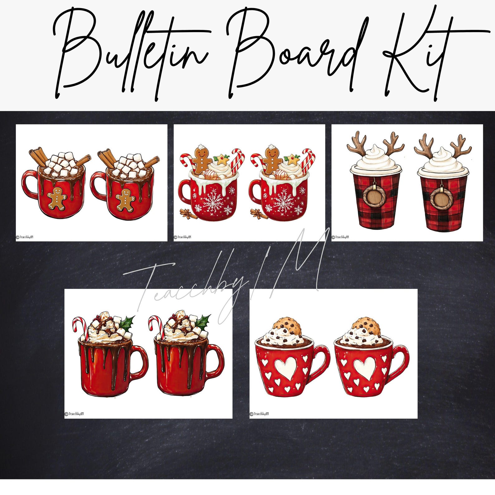 Hot Cocoa Bar Menu Bulletin Board Kit (printable PDF, PTT) - Etsy