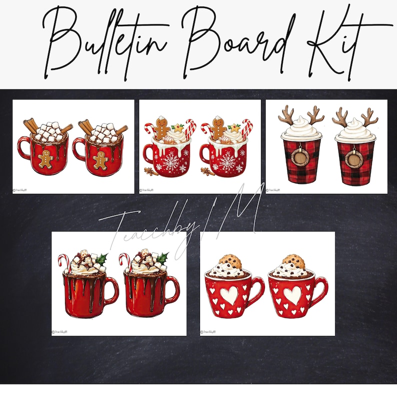 Hot Cocoa Bar Menu Bulletin Board Kit (printable PDF, PTT) - Etsy